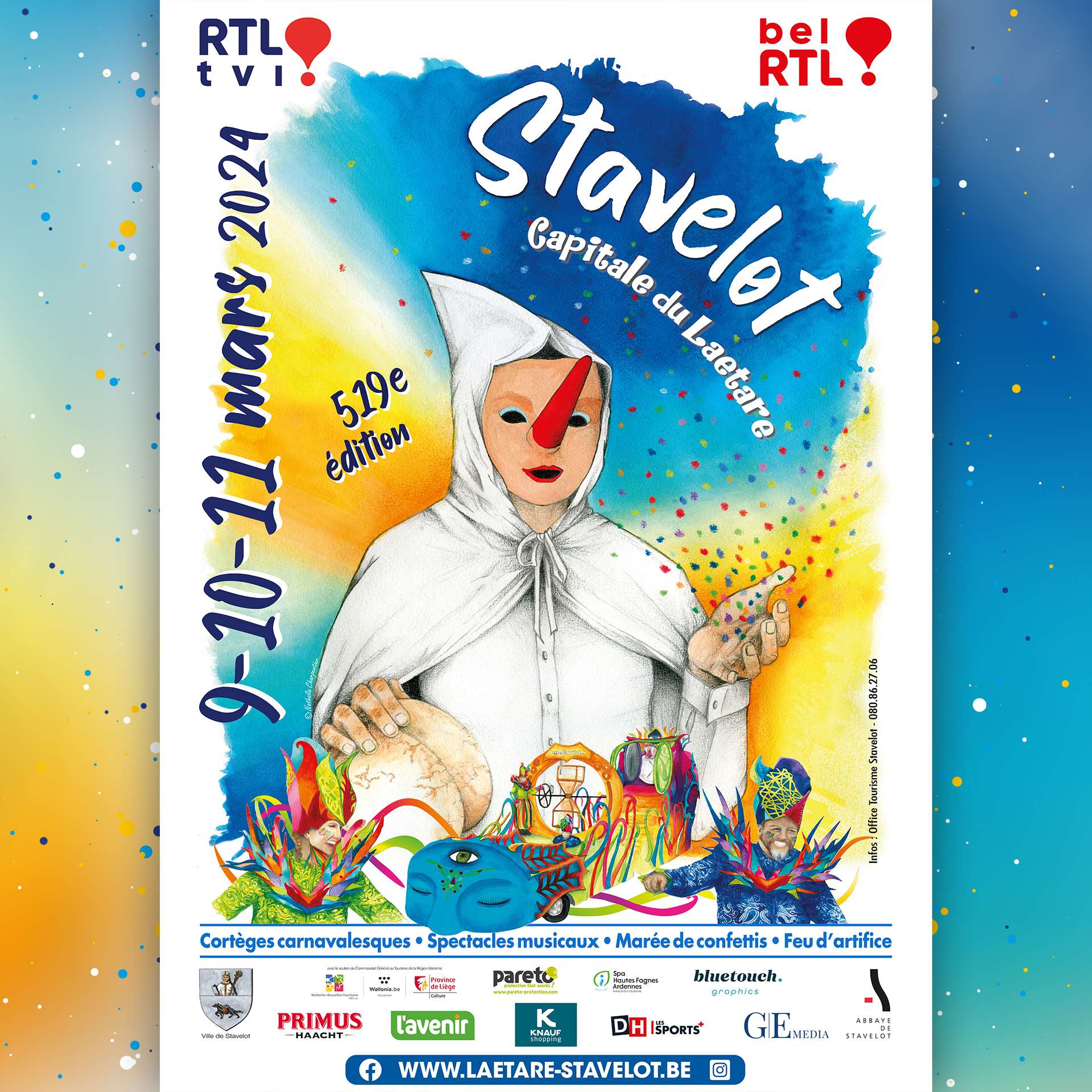 💙 🤍 💛 Affiches 2024 disponibles ! 💛 🤍 💙 - Stavelot, Capitale du Laetare ...